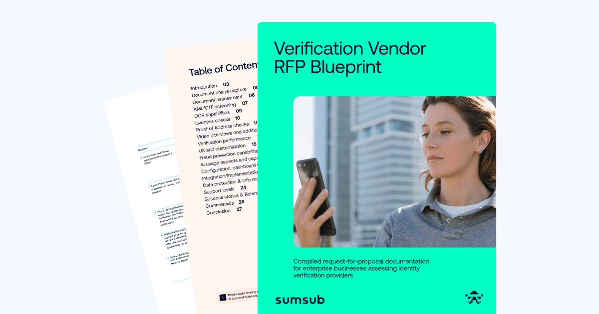 Verification Vendor RFP Blueprint | Sumsub